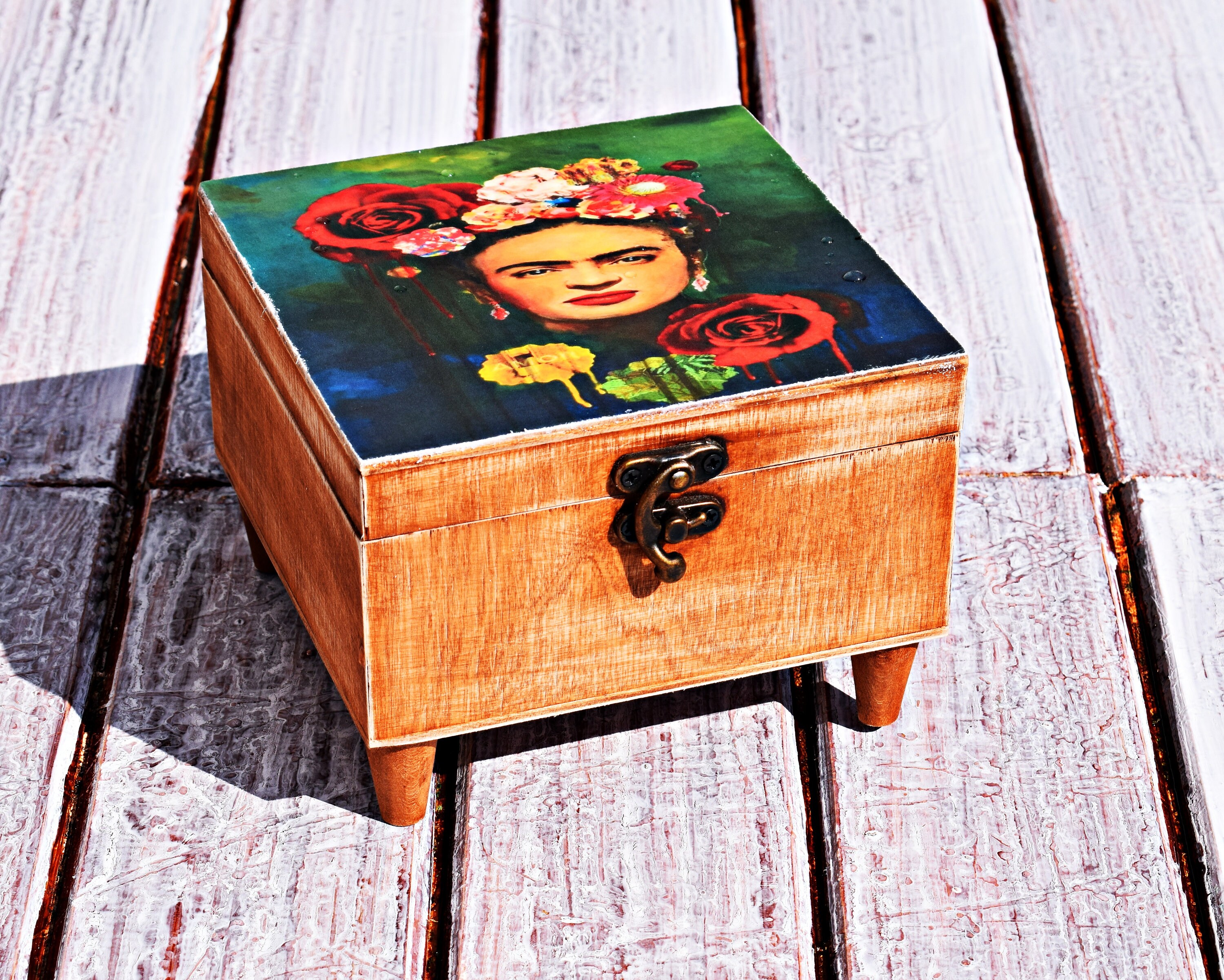 Frida Kahlo Inspered Jewelry Box, Diego Rivera Mexico Home Decor ...