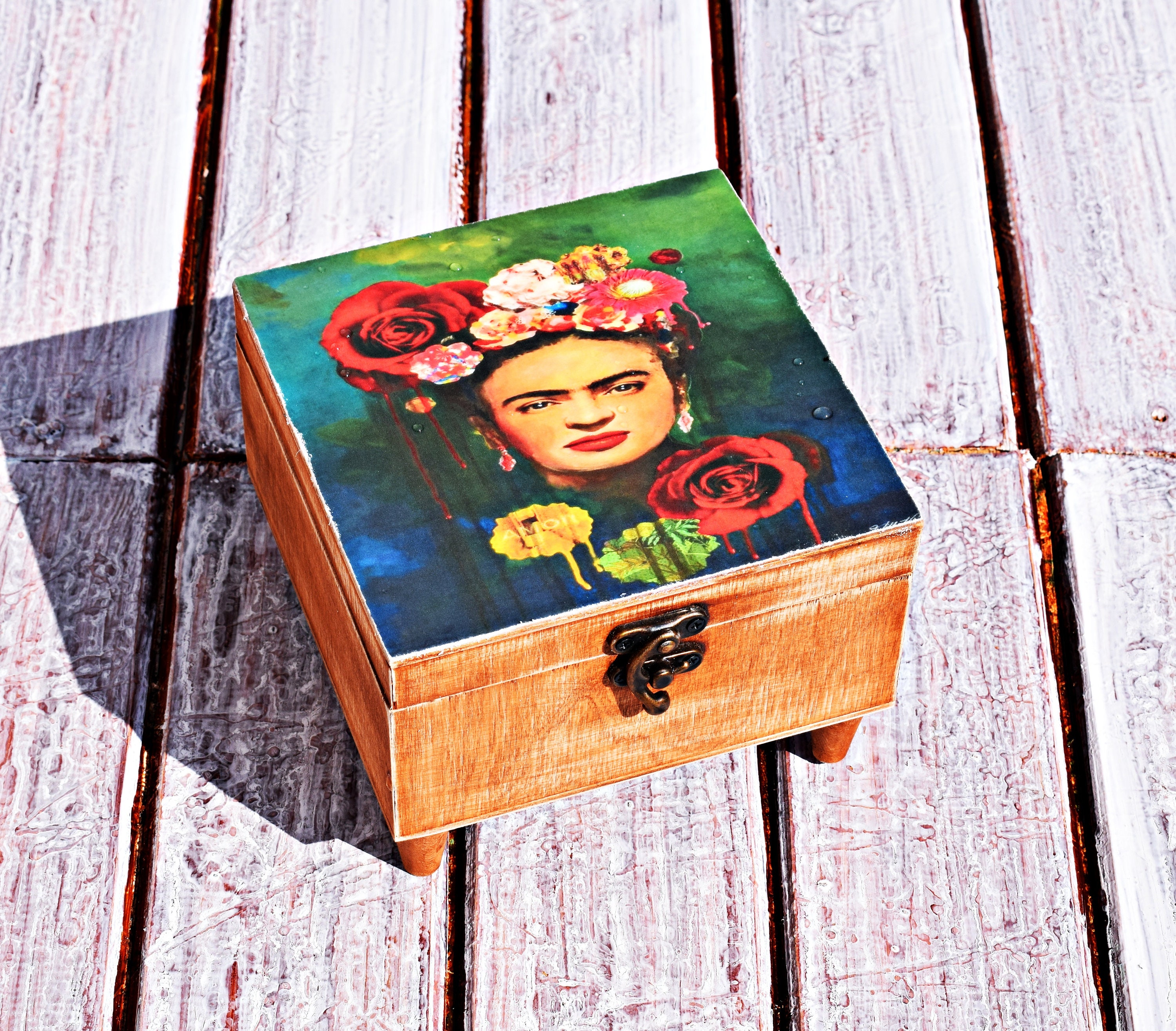 Frida Kahlo Inspered Jewelry Box, Diego Rivera Mexico Home Decor ...