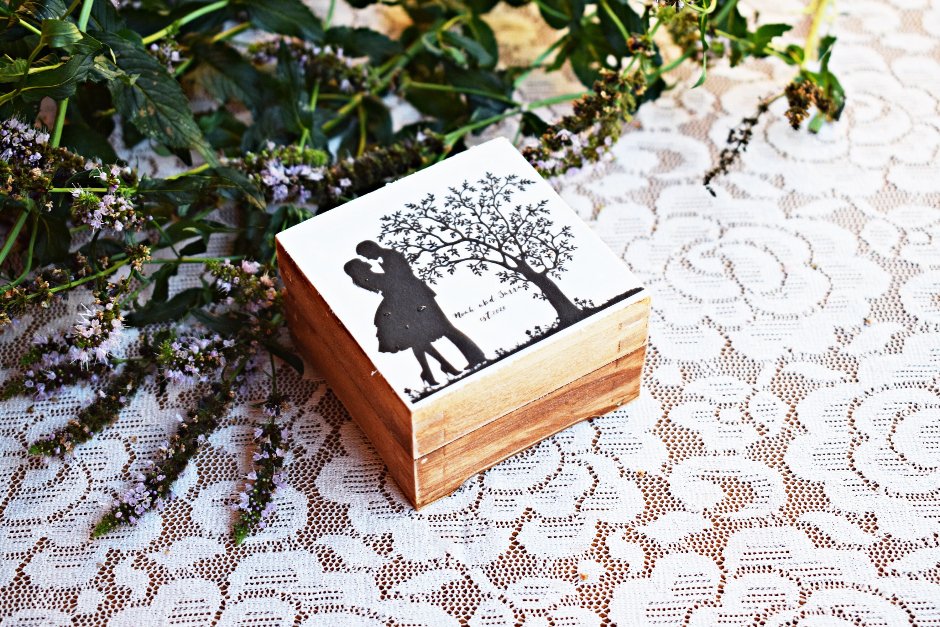 Wedding Tree Ring Box, Tree of Life Ring Bearer Box, Couple Tree Ring ...
