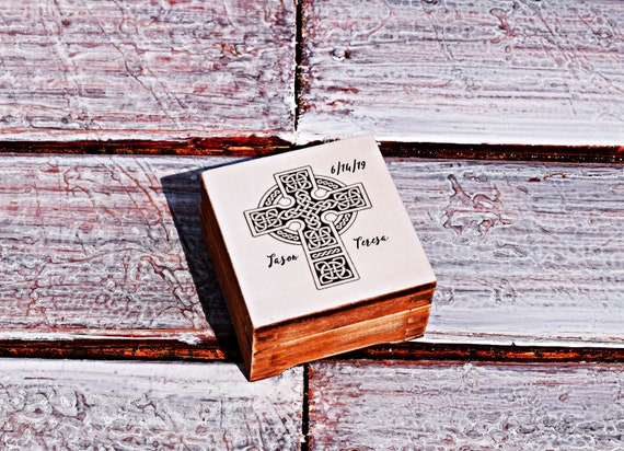 Celtic Cross Ring Box Wedding Celtic Knot Ring Box Proposal | Etsy