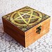 Pentagram Altar Witch Box, Pentagram Carved Wooden Jewelry Box ...