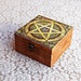 Pentagram Altar Witch Box, Pentagram Carved Wooden Jewelry Box ...