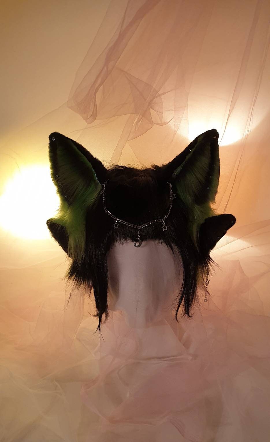 Faux Fur Black and Green Ears Multiple Ears Four Ears - Etsy