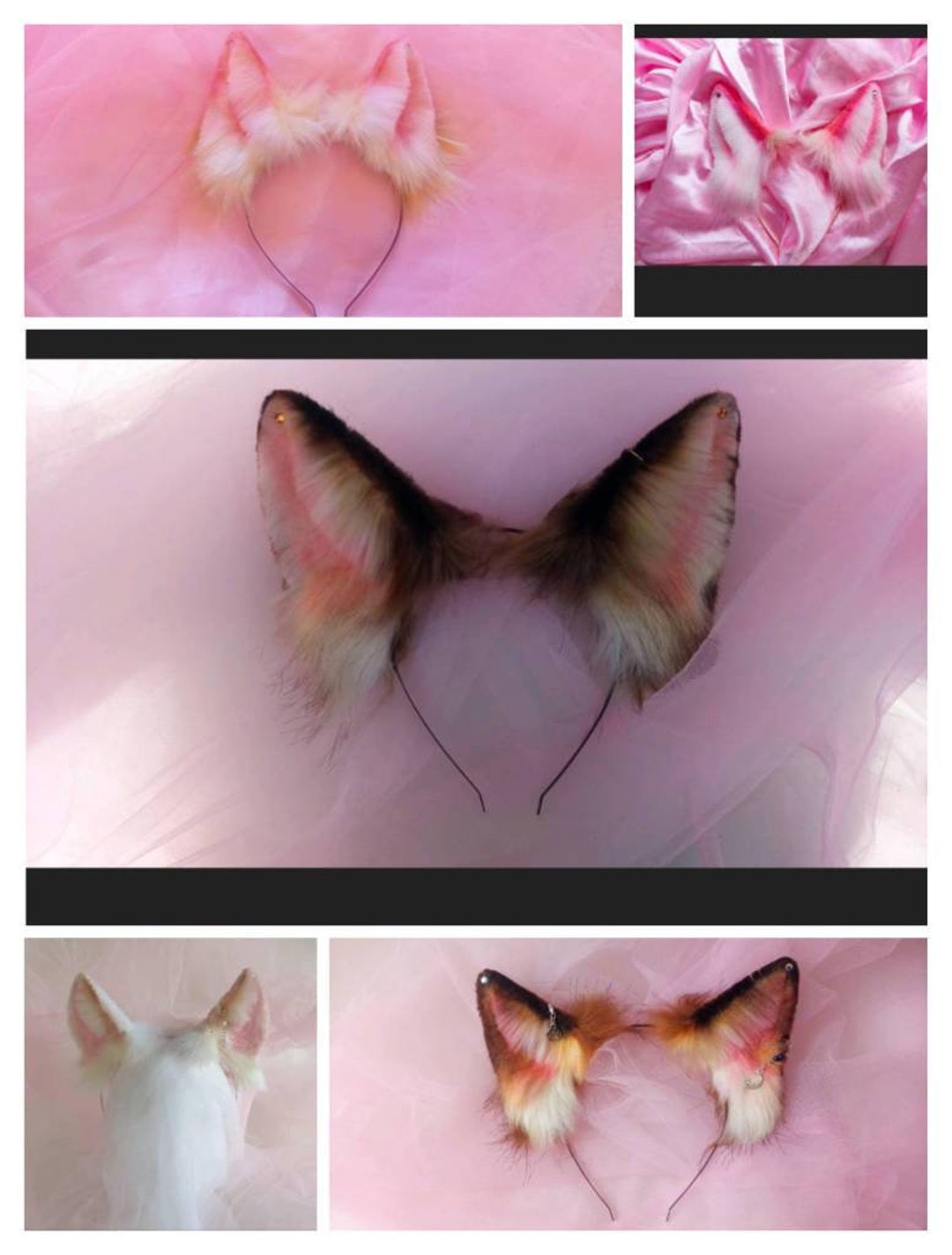 Ears Beige Pink White Red Fox Brown Blonde Ahri Kda League of Legends K ...