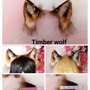 Ears Brown Fox Timber Wolf Husky Ears Kitsune Headband German Shepherd ...
