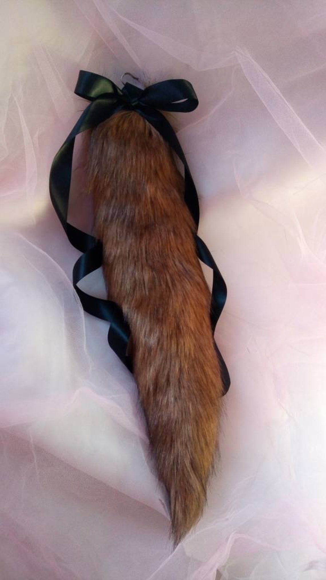 Furry Tail Fox Tail Dog Tail Wolf Tail Brown/ginger Tail - Etsy