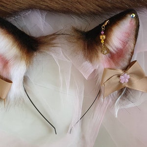 Brown Fox Ears Tail Husky Puppy Ear Floppy Dog Realistic | Etsy