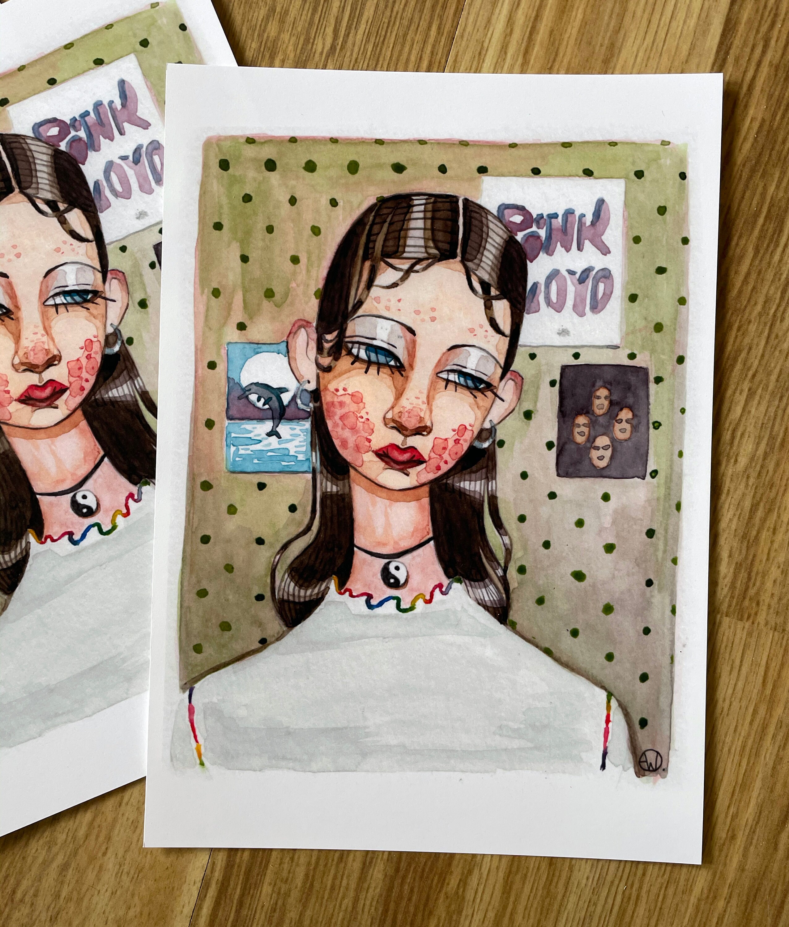 90s Angst Original Art Print Watercolor Anxiety Nostalgic - Etsy