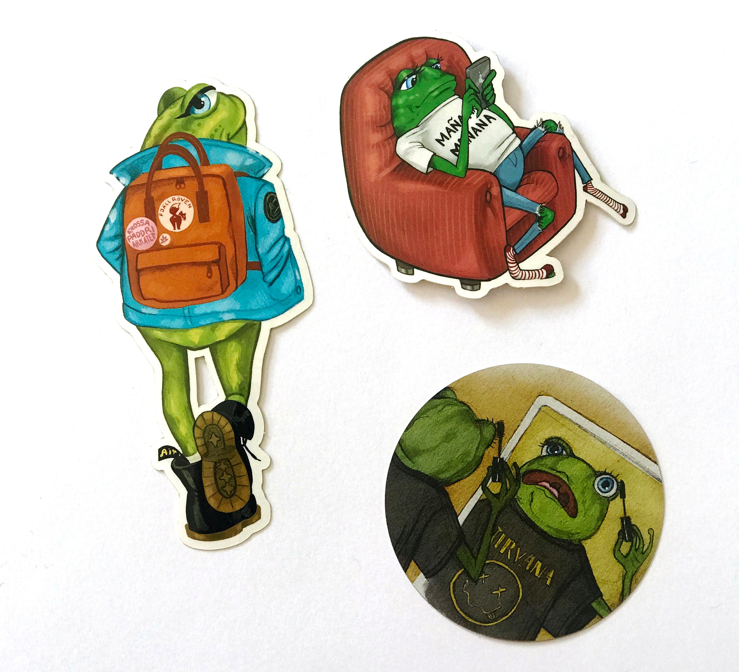 Toad Frog Sticker Laptop Label Kanken Fjällräven Doc Martens - Etsy