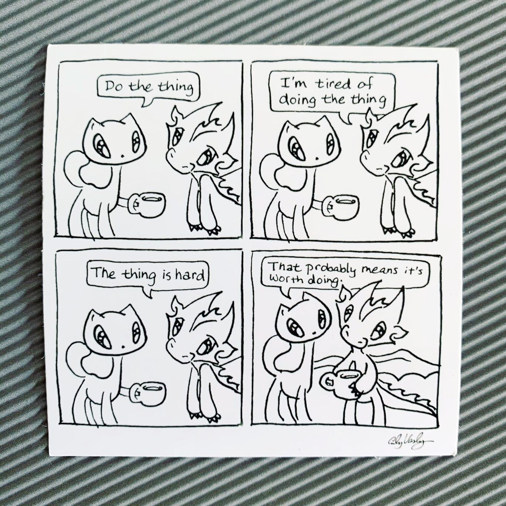 Stickers 3 Options: Motivational Comic Strips Friendship | Etsy