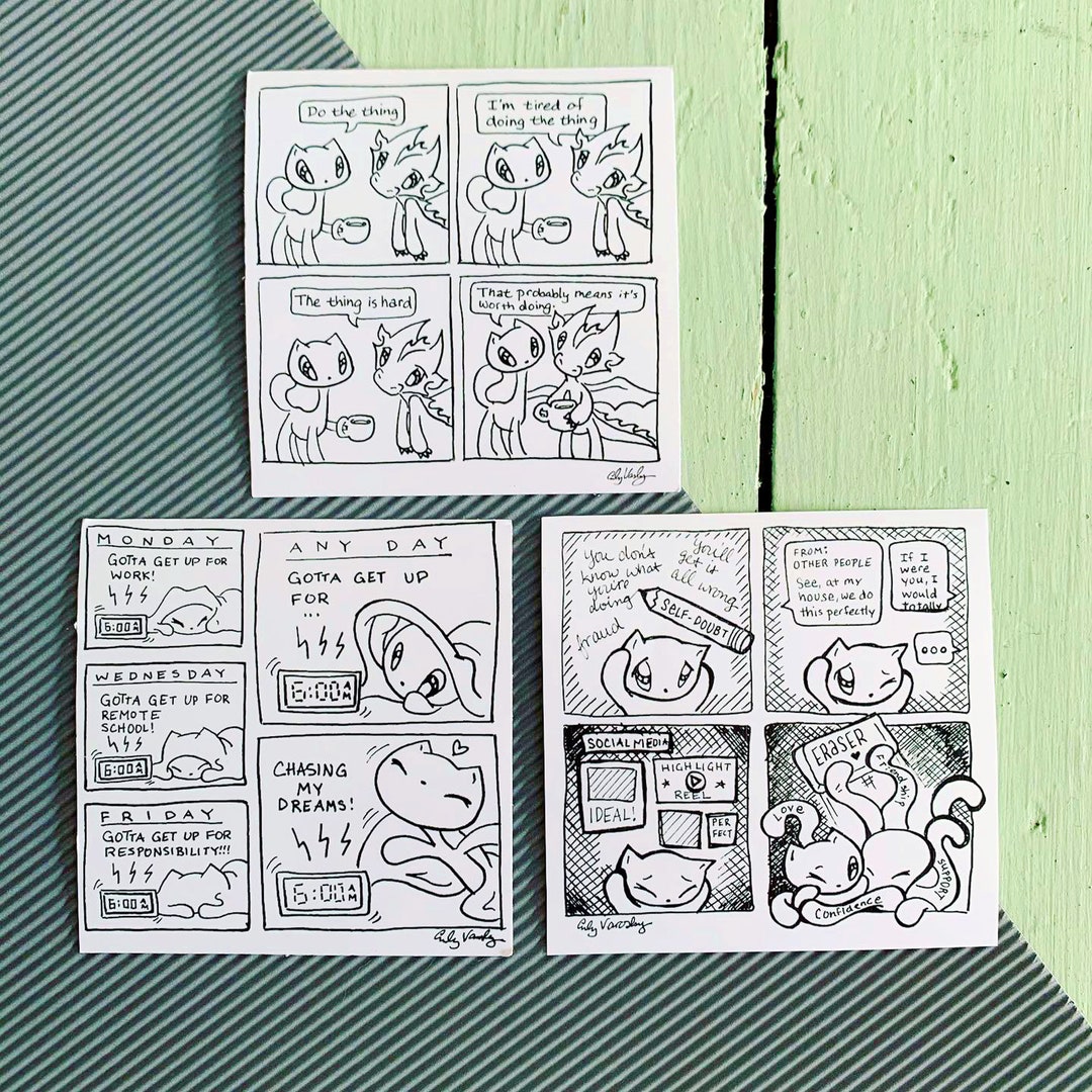 Stickers (3 Options): Motivational Comic Strips - Friendship ...