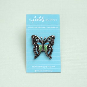Tropical Blue Swallowtail Butterfly Hard Enamel Pin - Etsy
