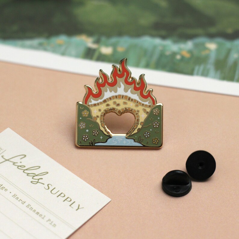 Fire Bridge Hard Enamel Pin - Etsy