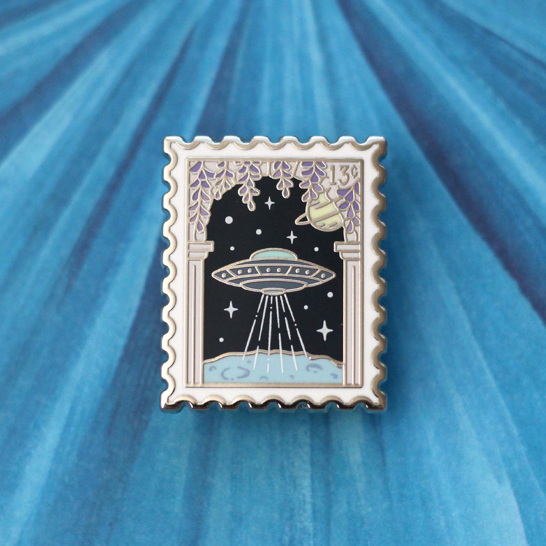 Cosmic Stamp Hard Enamel Pin - Etsy