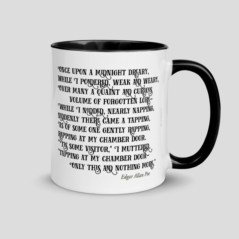 Quoth the Raven Nevermore Mug, Edgar Allan Poe Gift - Etsy