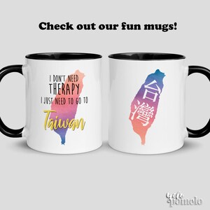 I Love Taiwan Sticker, I Heart Taiwan Decal, I Don't Need Therapy I ...