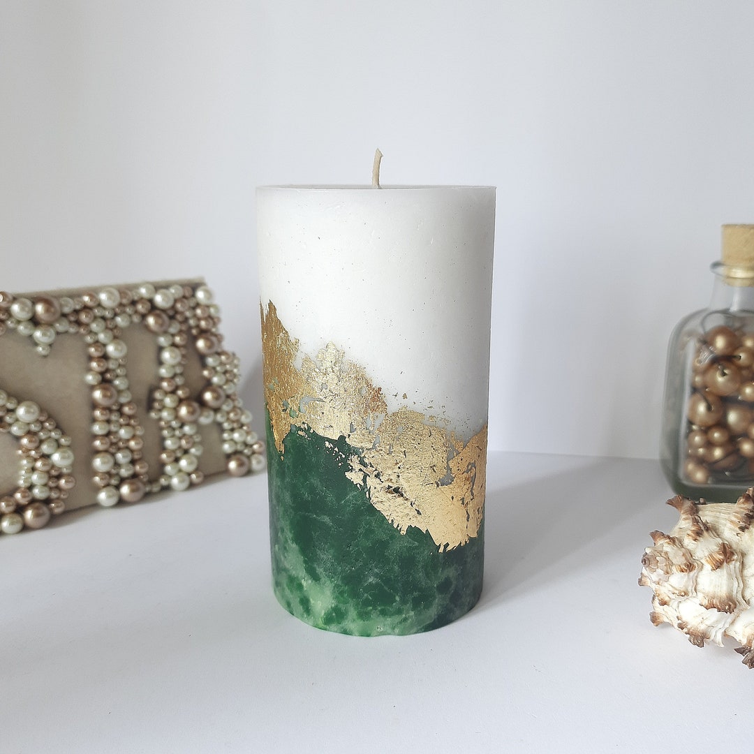 Emerald Green Pillar Candles. Decorative Candles for Emerald Green ...