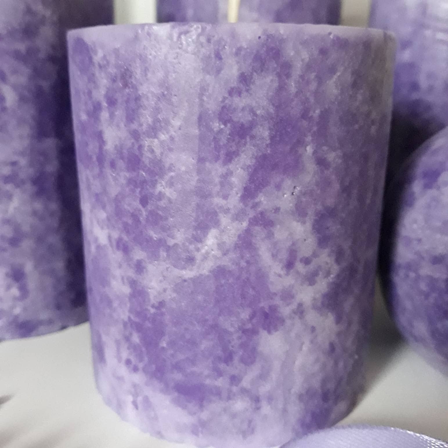 Purple Candles. Purple Pillar Candle. Unique Candle. | Etsy