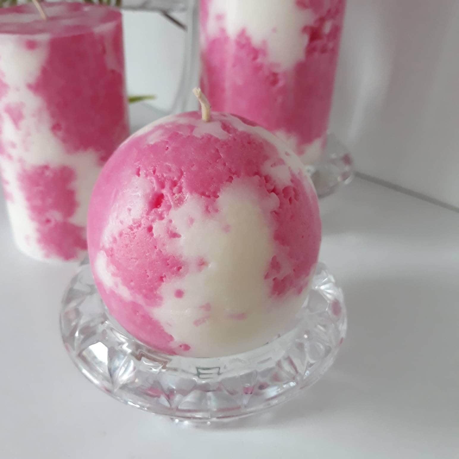 Pink Decorative Candles. Pink Pillar Candles. Pink Room Decor. - Etsy