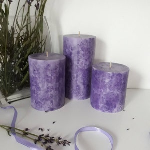 Purple Candles. Purple Pillar Candle. Unique Candle. Decorative Candles ...
