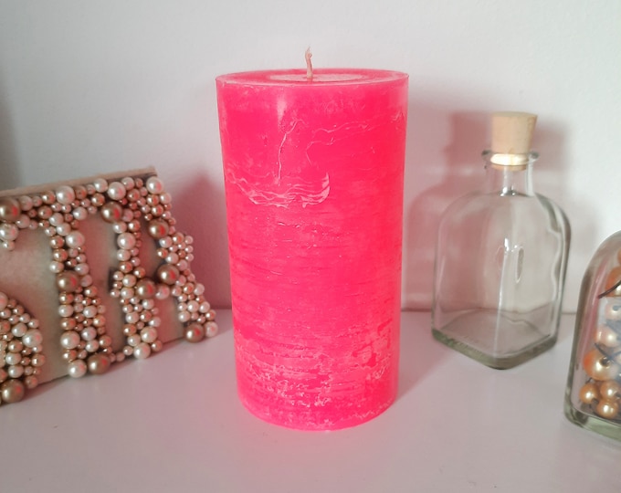 Pink Decorative Candles. Pink Pillar Candles. Pink Room Decor. - Etsy