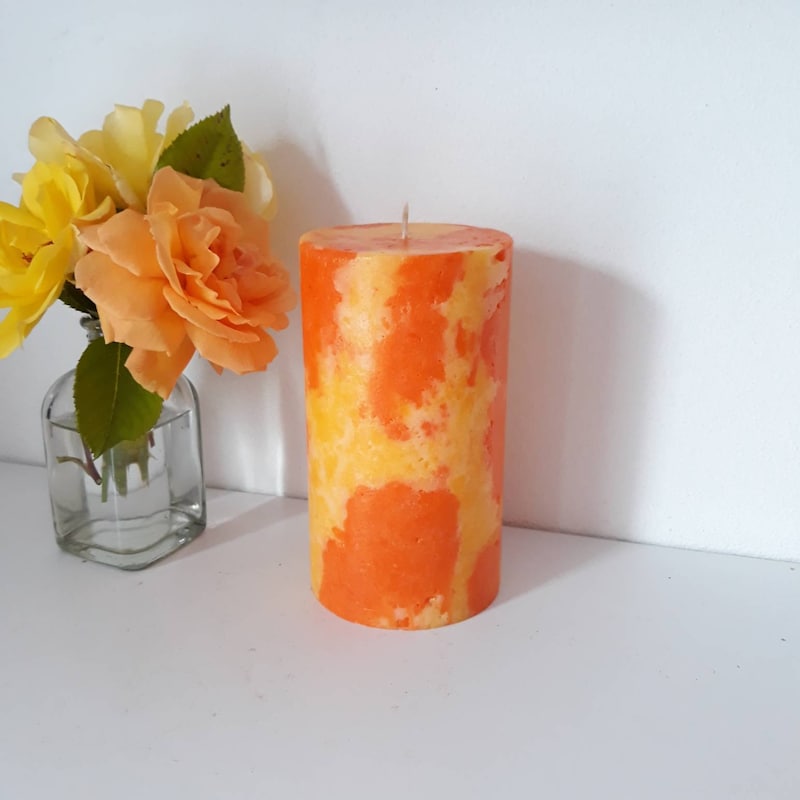 Orange Candle - Etsy