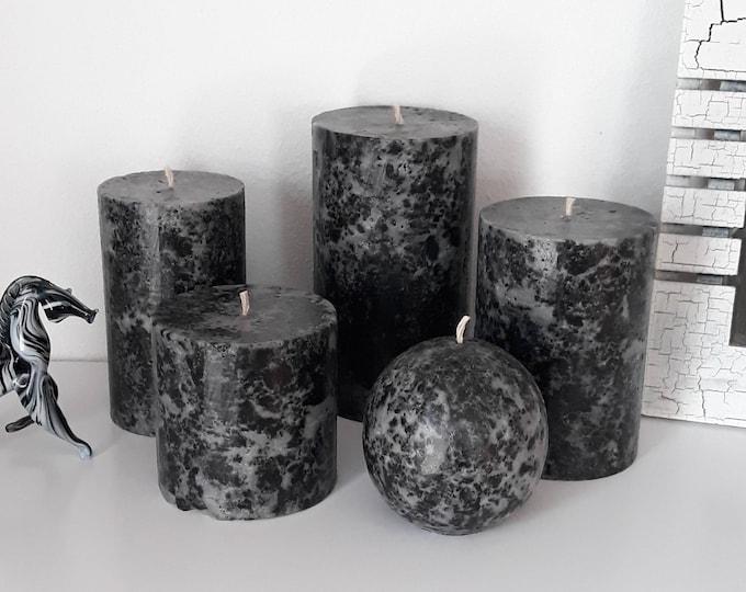 Light Peach and Gray Pillar Candles. Unique Decorative Candle - Etsy