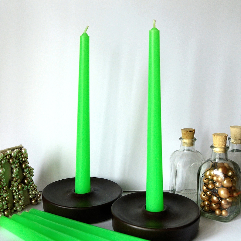 Neon Taper Candles. Set O 6 Decorative Candles Sticks. Bright Hot Pink ...