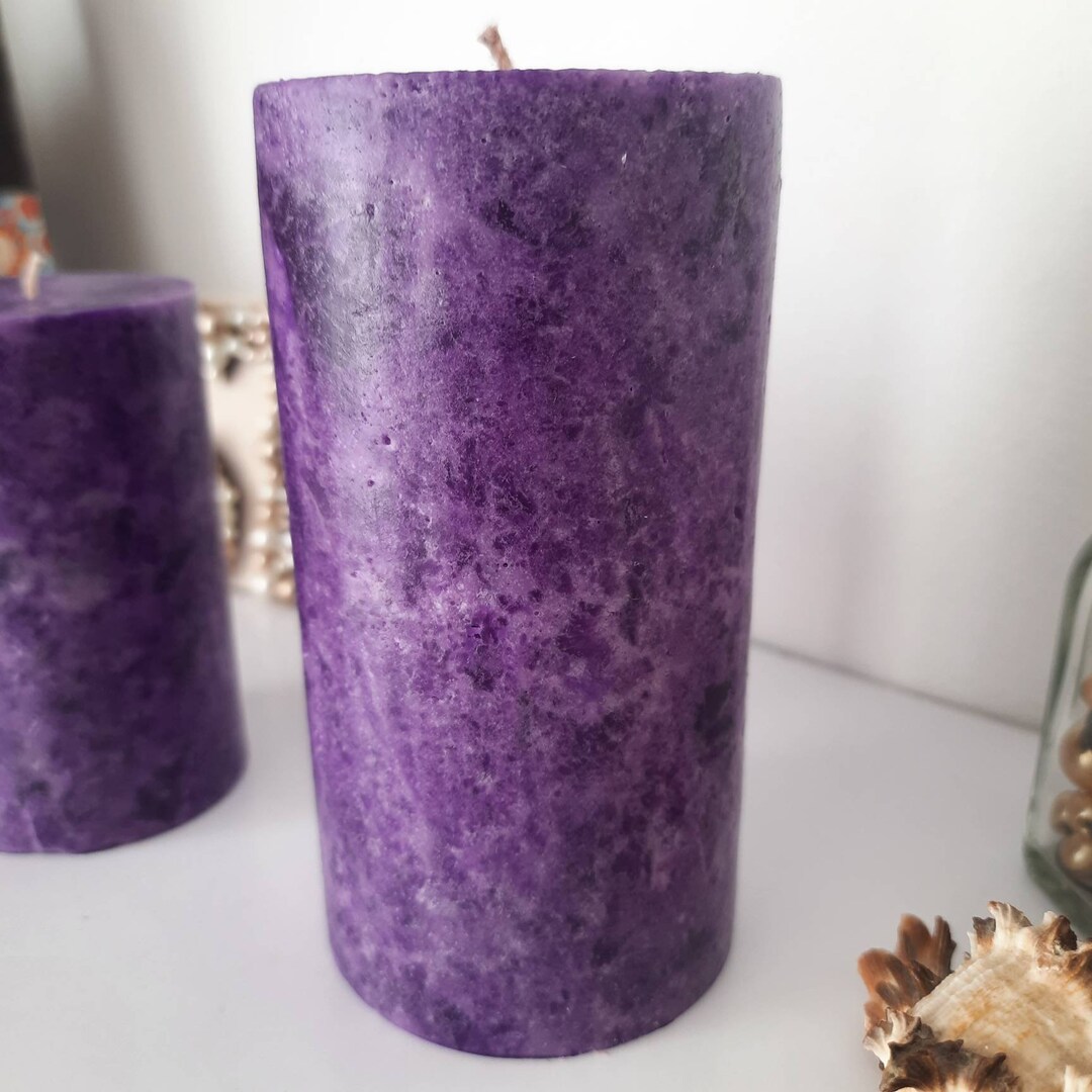 Dark Purple Candle. Decorative Candle. Pillar Candle. Ball Candle ...