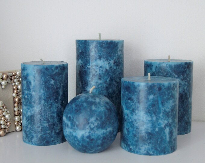 Purple Candles. Purple Pillar Candle. Unique Candle. - Etsy