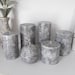 Grey Pillar Candles Unique Decorative Candles With Marble Texture ...