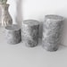 Grey Pillar Candles Unique Decorative Candles With Marble Texture ...