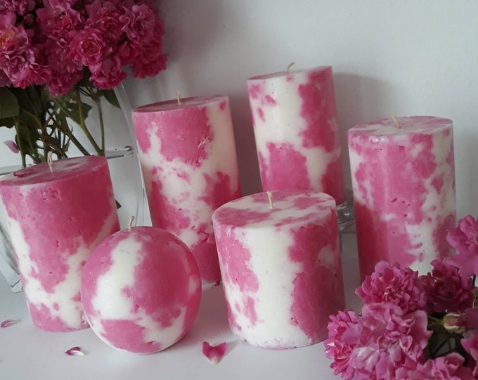 Bright Pink Candle. Hot Pink Decorative Candles. Fluorescent - Etsy