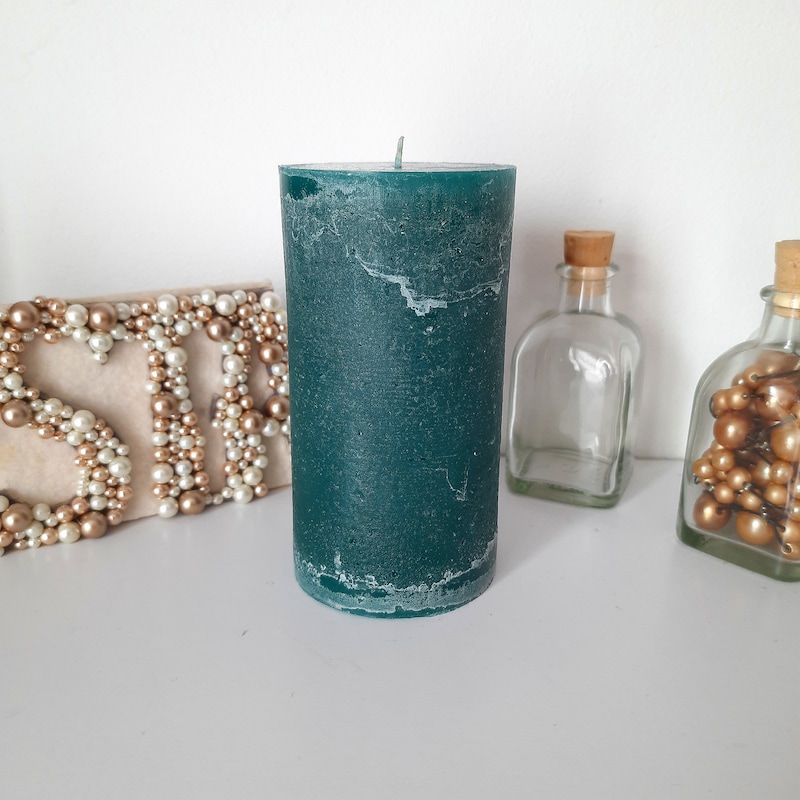 Teal Blue Candles - Etsy