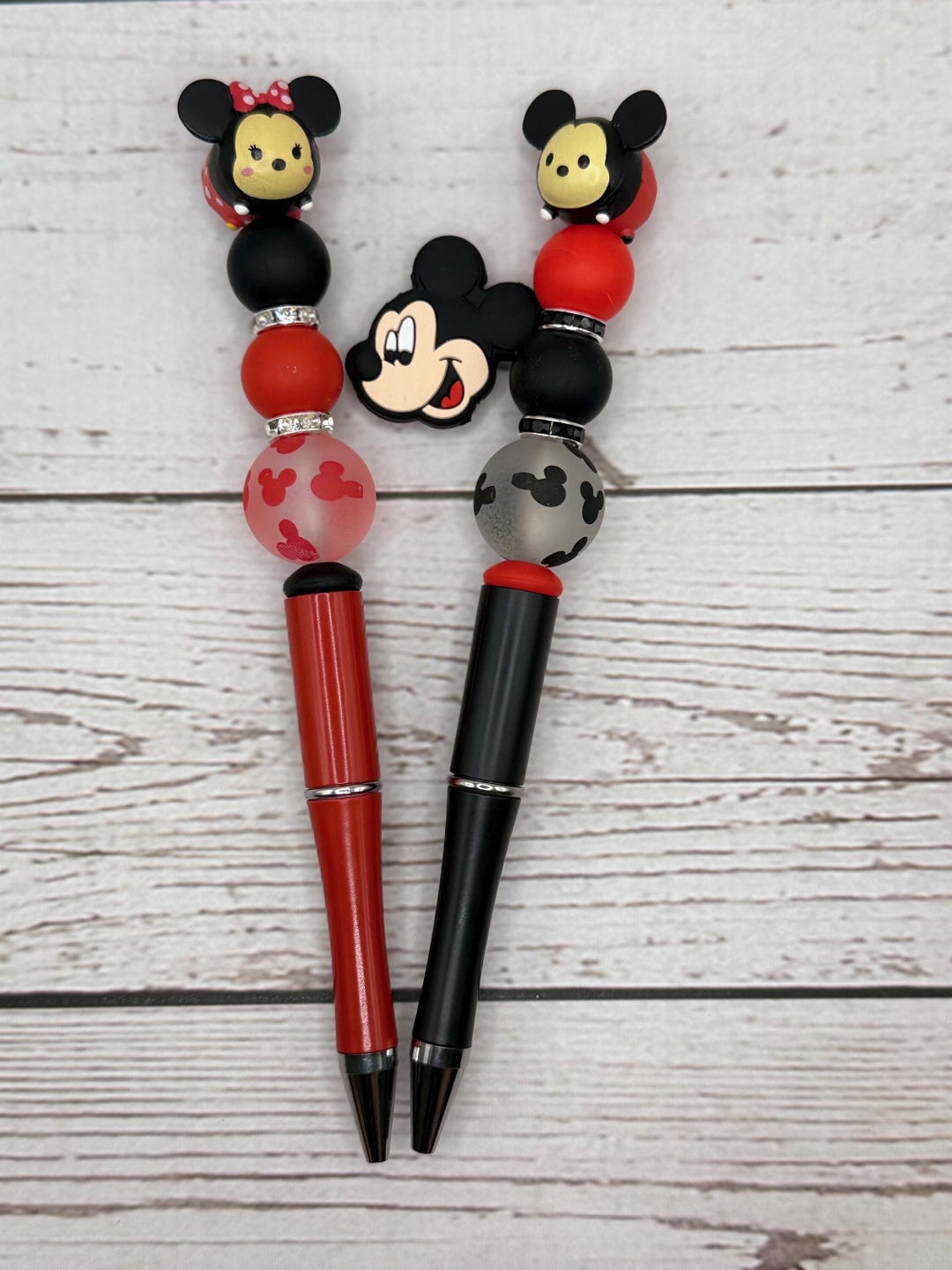 Mickey & Minnie Inspired Beaded Pens | Disney Style Handmade Pens - Etsy