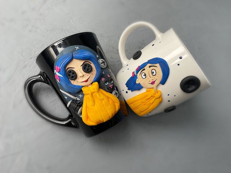 Personalized Coraline Style Mug, Horror Movie Gifts Idea Caroline, Gift ...
