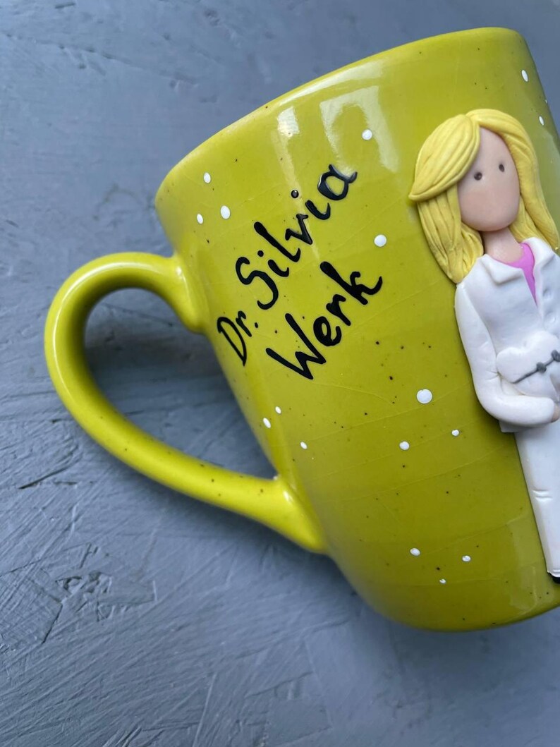 Tooth Mug, Dentis Mug Personalized, Gift for Doctor, Polymer Clay ...