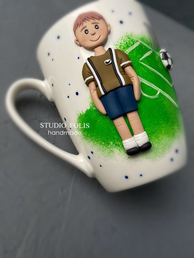 Personalized Mug With Football Player, Soccer Ceramic Cup With Your ...