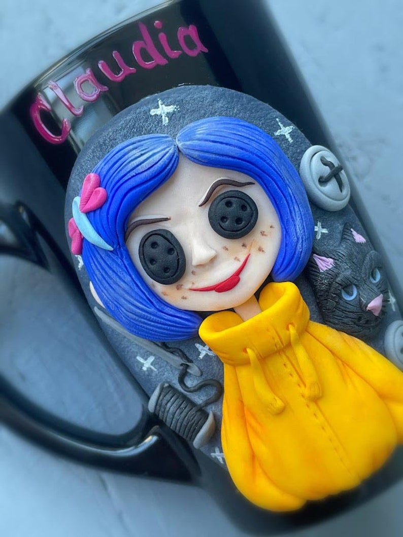 Personalized Coraline Style Mug, Horror Movie Gifts Idea Caroline, Gift ...