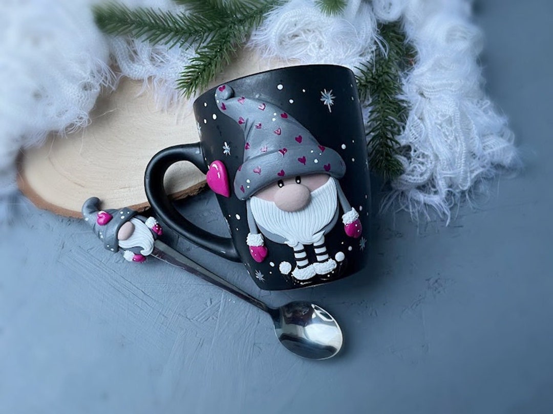 Christmas Gnome Coffee Mug, Valentines Gnome Cup, Scandinavian Gnome ...