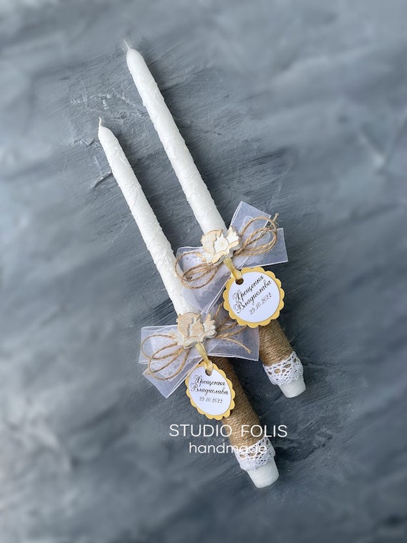 Do It Yourself Baptism Candle Dove Personalised Christening Candle