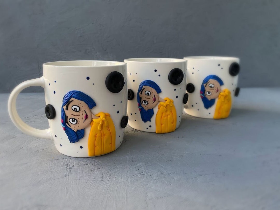 Coraline Mug Best Friend Personalized Gifts Polymer Clay - Etsy