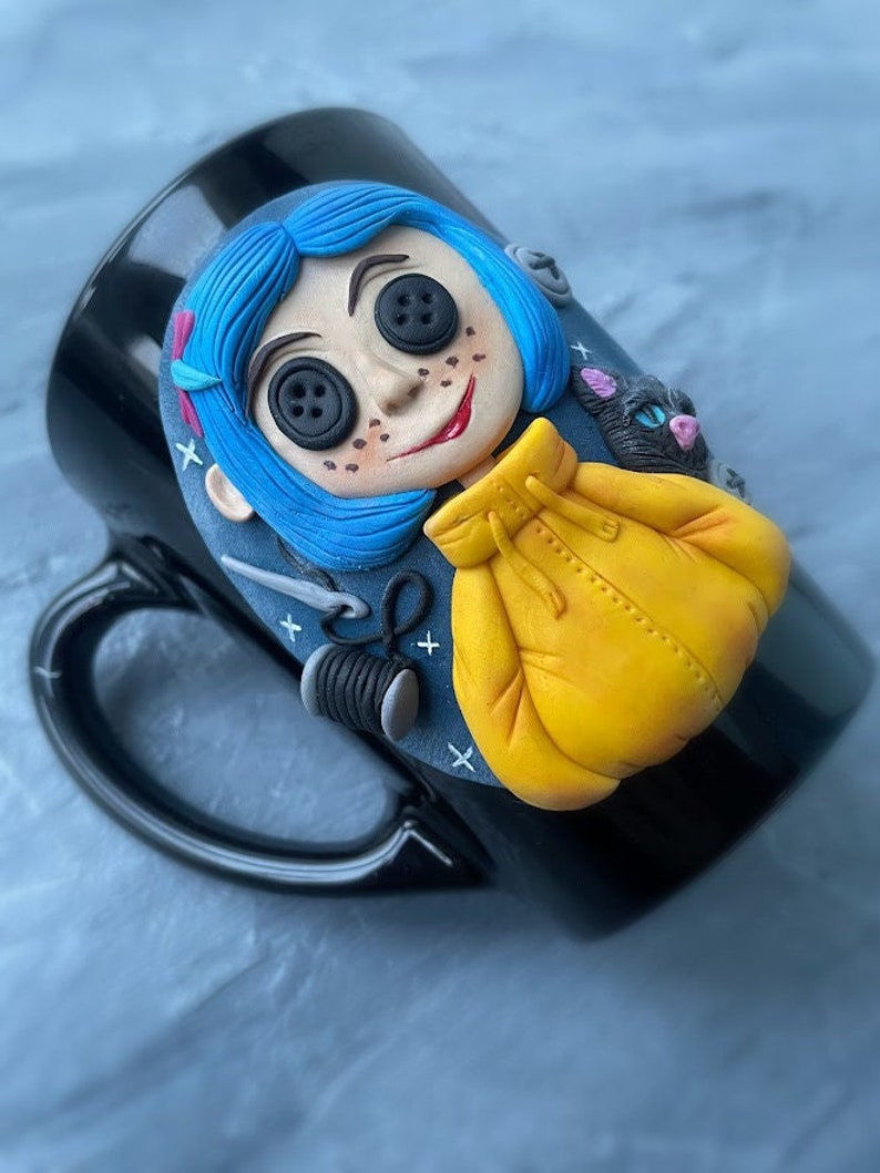 Coraline Mug, Coraline Gifts, Best Friend Personalized Gifts, Polymer ...