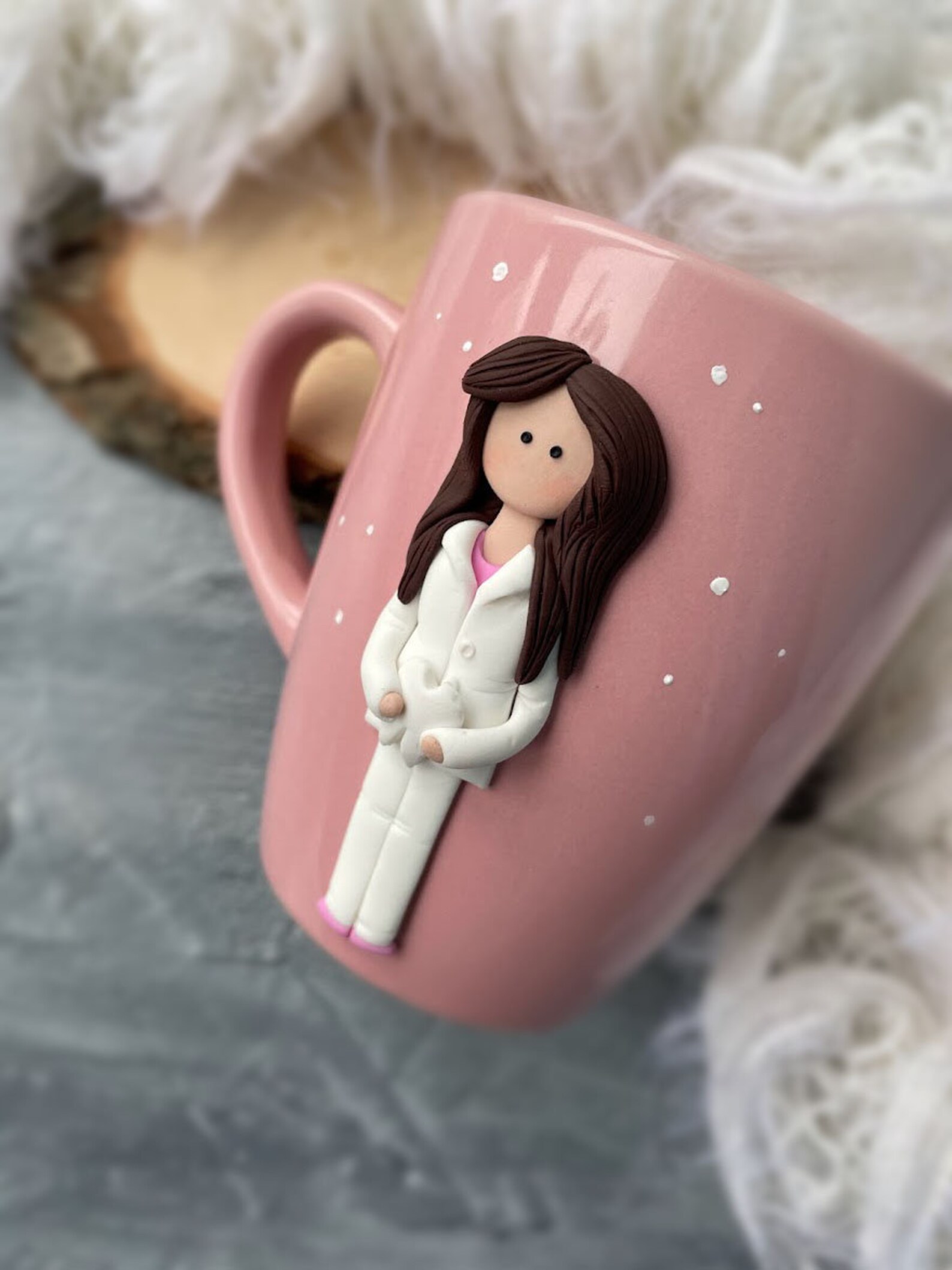 Tooth Mug, Dentis Mug Personalized, Gift for Doctor, Polymer Clay ...
