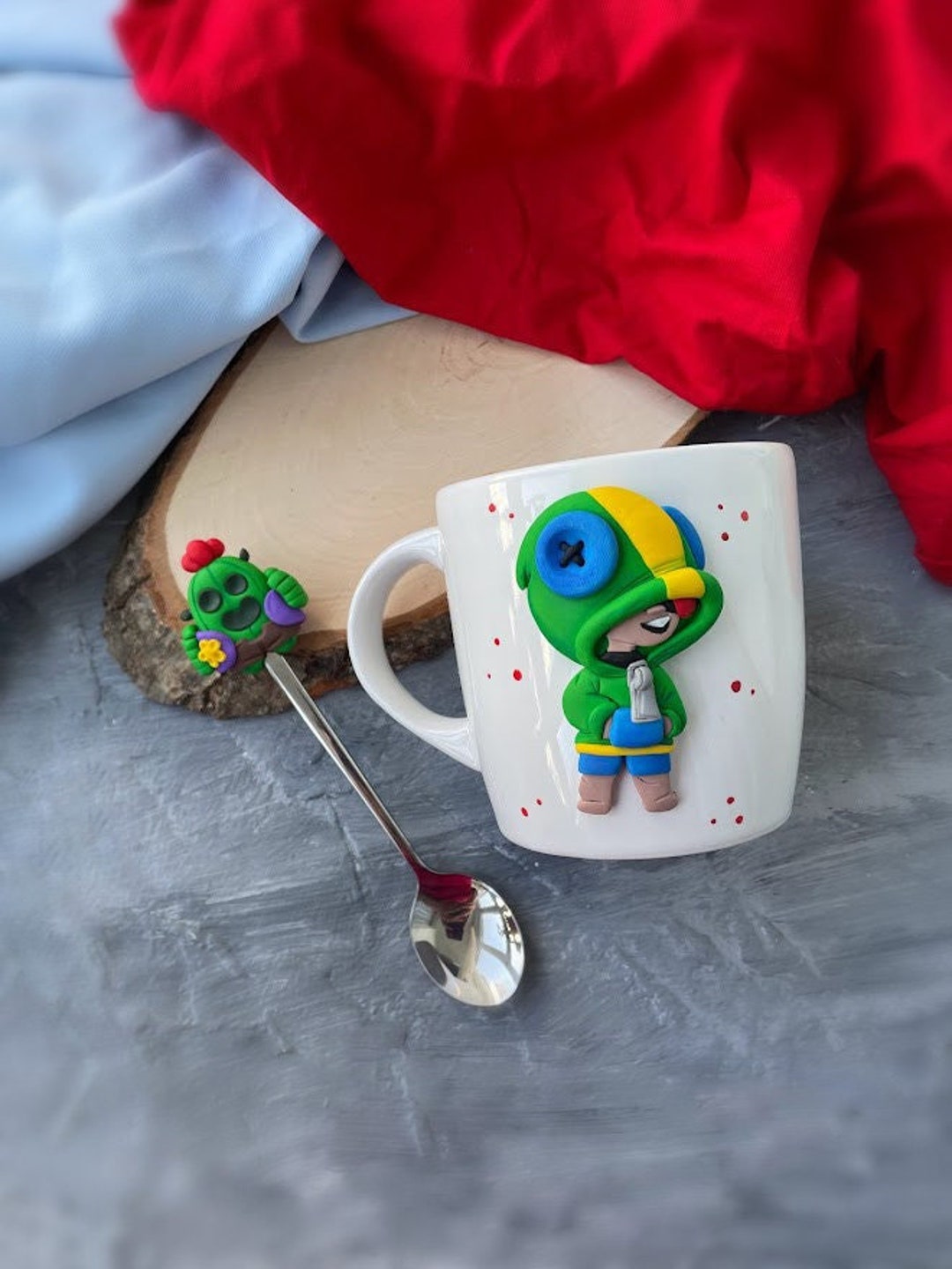 Leon Mug, Birthday Gifts, Best Friend Personalized Gifts, Polymer Clay ...