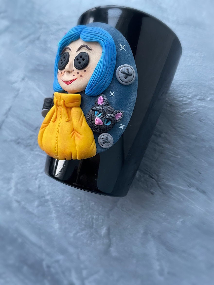 Coraline Mug, Coraline Gifts, Best Friend Personalized Gifts, Polymer ...