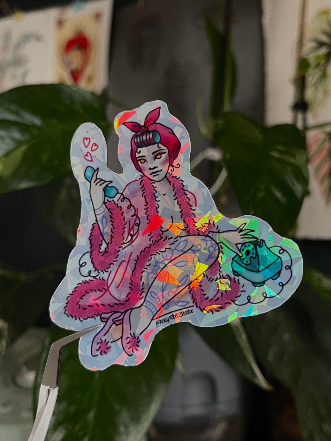 Traditional Tattoo Sticker, Tattoo Sticker, Holographic Sticker, Tattoo ...