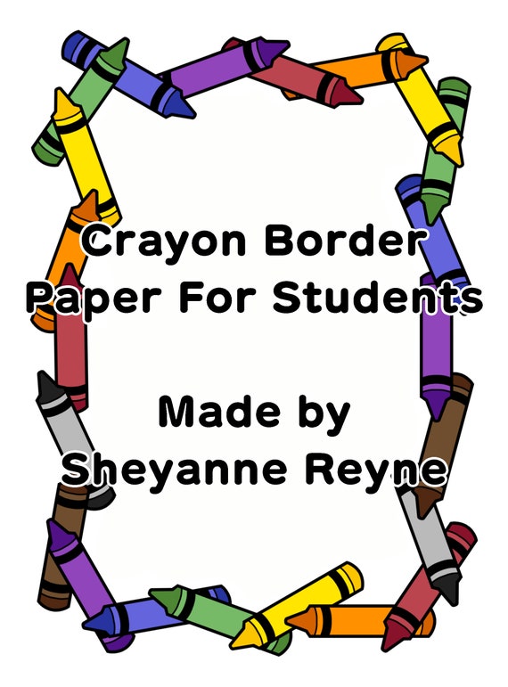 Preschool Crayon Borders