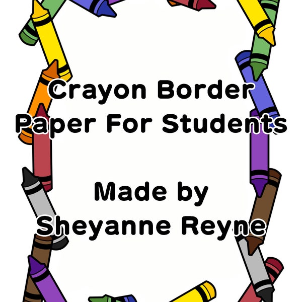 Crayon Borders - Etsy
