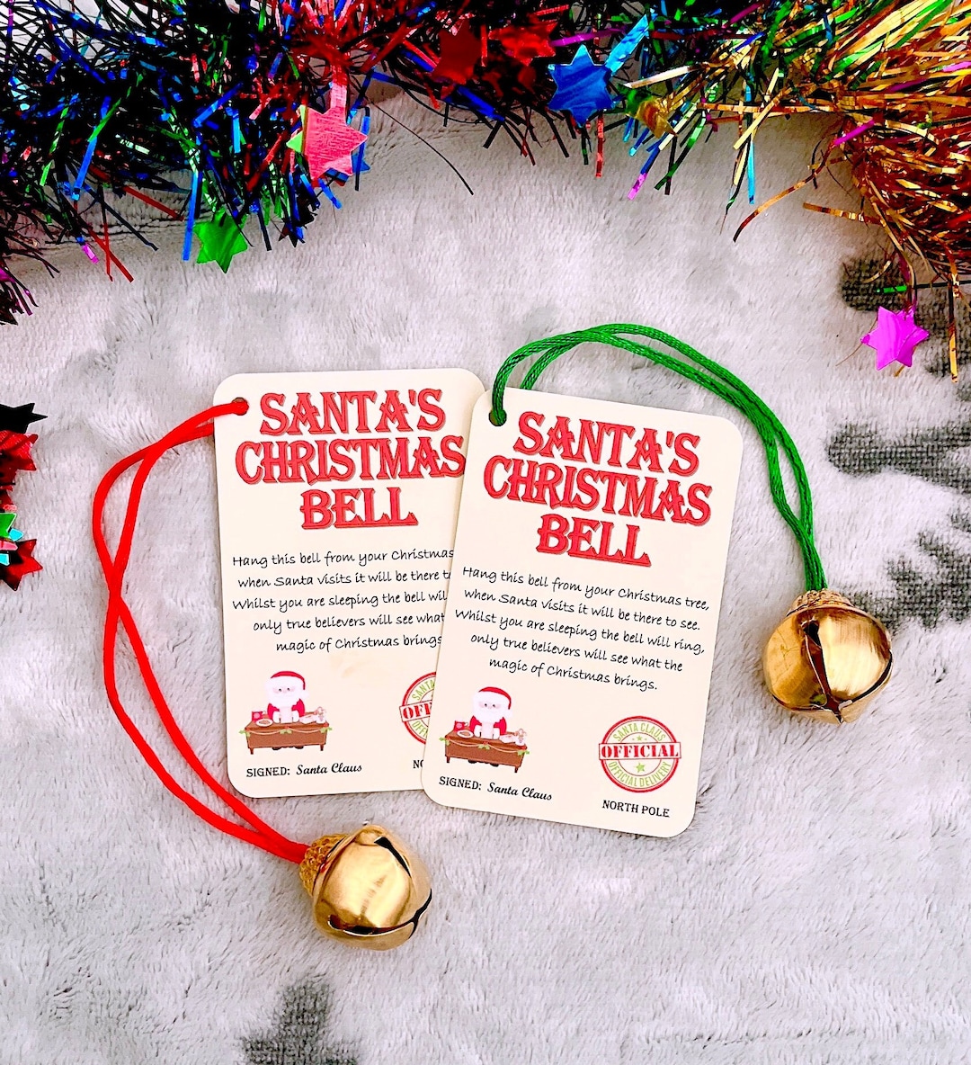 Santa Bell Christmas Eve Box Filler, Kids Gift, Festive Decoration ...